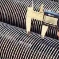 China DELLOK High Frequency Weld HFW Solid Fin Tube Black Painted 12M Annual Capacity for Fire Protection for sale