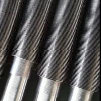 China DELLOK 1 Inch Longitudinal Finned Threaded Tube 400℃ Temp Rating ASTM/DIN/GB for sale