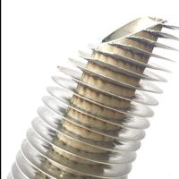 China DELLOK Powder Coated Extruded Fin Tube for Bare Tube OD 8-51mm Customizable for sale