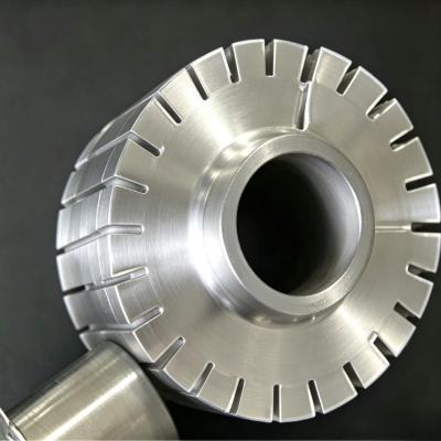 China DELLOK Solid Extruded Serrated Alu1050 Heat Exchanger Fin Tube 0.4mm Thick with 50.8mm OD and 16mm Fin Height for sale