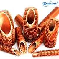 China DELLOK Embedded Fin Tube Copper 1.0-4.0MPa 16-63mm OD -40°C to 400°C Alu Copper Fins for sale