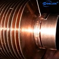 China DELLOK Heat Exchanger 12 FPI 2.1mm Fluted OD 50.8mm Embedded Fin Tube - ASTM A179 Carbon Steel for sale