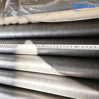China DELLOK Cold Drawn Carbon Steel Extruded Fin Tube 16.5mm Height 10 FPI for Heat Exchangers for sale