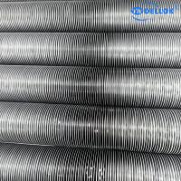China DELLOK Brown U Shaped Strips Carbon Steel A106 Longitudinal Finned Tube 19.05-60mm OD with 16-40 Fins for sale