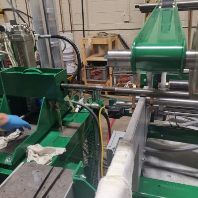 China DELLOK 0.4mm Tube Finning Machine - 50.8mm Max Tube OD, 13 FPI Extruded Fin Production for sale