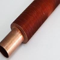 China DELLOK Condenser Copper Aluminum Alu1060 16mm Square Fin Tube - 15.88mm OD, 18,000mm Length for Heat Exchangers for sale