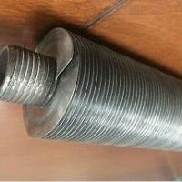 China DELLOK G Base Radial Cooling 50.8mm GRC Low Temp Carbon Steel Pipe - 18,000mm Length, 350°C Max Temperature for sale