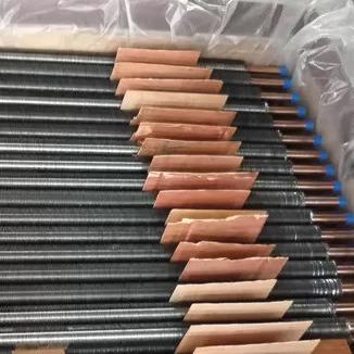 China DELLOK Condenser Copper Aluminum Alu1060 16mm Square Fin Tube - 15.88mm OD, 18,000mm Length for Heat Exchangers for sale