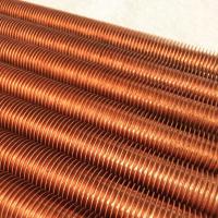 China DELLOK Condenser Copper Aluminum Alu1060 16mm Square Fin Tube - 15.88mm OD, 18,000mm Length for Heat Exchangers for sale