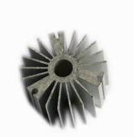 China DELLOK Aluminum Heat Sink 50mm Round Pipe Small Longitudinal Fins Extruded 6063 for sale