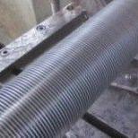 China DELLOK Aluminum 1100 Knurled Crimped Fin Tube 0.45mm Thickness 50.8mm OD 12FPI Heat Exchanger for sale