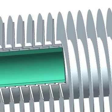China DELLOK Type L Tension Copper Finned Tube 0.4mm Thick for Air Conditioning Heat Exchangers for sale