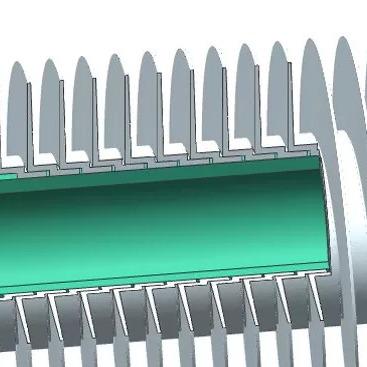 China DELLOK Air Cooled L Type Stainless Steel 0.6mm Helical Finned Tube - 50.8mm OD, 16mm Fin Height for sale