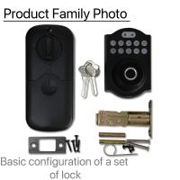 China Aluminum Alloy Residential Electronic Lock Fingerprint Smart Lock Tuya App for sale