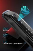China Aluminum Fingerprint Digital Door Lock Keyless Smart Door Lock With Handle for sale