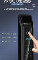 China Aluminum Fingerprint Digital Door Lock Keyless Smart Door Lock With Handle for sale