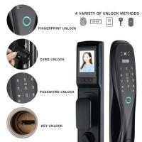 China Apartment / Home Face Recognition Door Lock Cool Smart Door Lock With Camera for sale