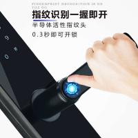 China Security Fingerprint Door Lock Black App Controlled Door Lock Smart for sale