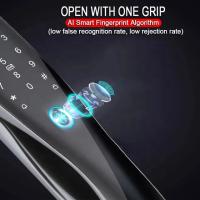 China Biometric Smart Door Lock Aluminum Alloy Home Fingerprint Door Lock for sale