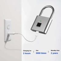 China OEM ODM Biometric Smart Fingerprint Padlock Outdoor For Bag /D Luggage for sale