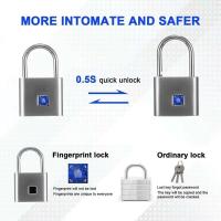 China OEM ODM Biometric Smart Fingerprint Padlock Outdoor For Bag /D Luggage for sale