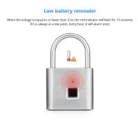 China OEM ODM Biometric Smart Fingerprint Padlock Outdoor For Bag /D Luggage for sale