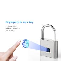 China OEM ODM Biometric Smart Fingerprint Padlock Outdoor For Bag /D Luggage for sale
