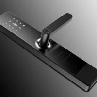 China WIFI Intelligent Fingerprint Door Lock Residential Smart Black Color for sale