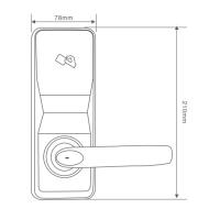 China Manual RFID Electronic Door Lock , Zinc Alloy Smart Card Hotel Lock for sale