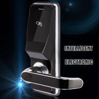 China Manual RFID Electronic Door Lock , Zinc Alloy Smart Card Hotel Lock for sale