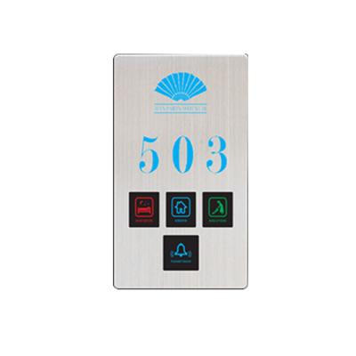 China ABS Door Lock Accessory DND Panel With Doorbell Black / Brown Color for sale