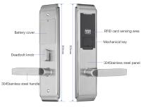 China RFID Keyless Hotel Door Locks  / Electronic Hotel Room Door Locks for sale