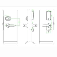 China Electronic Key Code Door Lock 304 Stainless Steel Shell Intelligent Electronic Lock for sale