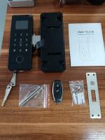 China Commercial Glass Door Smart Lock Automatic Biometric Tuya Fingerprint Lock for sale