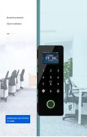 China Commercial Glass Door Smart Lock Automatic Biometric Tuya Fingerprint Lock for sale
