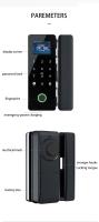 China Commercial Glass Door Smart Lock Automatic Biometric Tuya Fingerprint Lock for sale