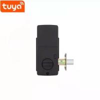 China Apartment Tuya APP Smart Lock / Black Home Electronic Door Lock for sale