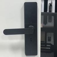 China Black Sliding Door Smart Lock Fingerprint Electronic Door Lock Aluminum Alloy for sale