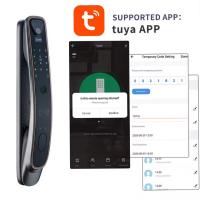 China 2024 Hot selling Tuya Smart Locks 3D Face Fingerprint lock Recognition Digital Password Fully Automatic Smart door Lock for sale
