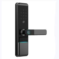 China Popular ELA E-596 Tuya Keyless Entry Biometric Fingerprint Password Home Digital Smart Door Lock for sale