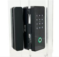 China Digital High Security System Nfc Card Smart Phone Fingerprint Password Key Glass Door Lock E-G190 for sale