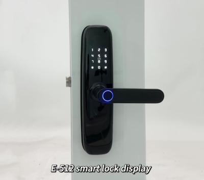 China OEM E-512 Tuya Password Biometric Electronic Fingerprint Wifi Door Smart Digital Door Lock for sale