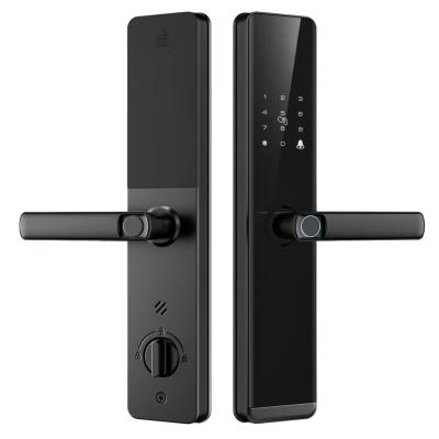 China Tuya WiFi Aluminum alloy handle Fingerprint Door Lock For Home 2 Years Warranty，E-599 for sale