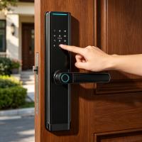 China Smart Door Lock 50*50 Mortise Aluminum Alloy with Semiconductor Fingerprint Sensor Tuya Wifi App Control for sale