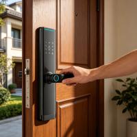 China Smart Door Lock 50*50 Mortise Aluminum Alloy with Semiconductor Fingerprint Sensor Tuya Wifi App Control for sale