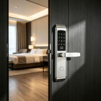 China Factory Direct Supply High Quality Waterproof SUS304 Stainless Steel Smart Hotel Lock with Card Key and Password for sale