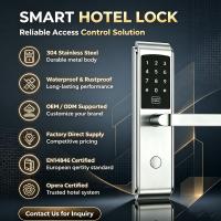 China SUS304 Stainless Steel Waterproof High Security Electronic Smart Hotel Lock with Card Key and Password for sale