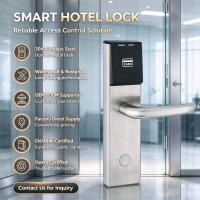 China 2026 EN14846 Certified High Quality Waterproof SUS304 Stainless Steel Smart Hotel Lock with Card and Key for sale
