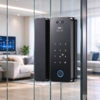 China Glass Door Smart Door Lock with Camera and Fingerprint Suitable for Glass Doors for sale
