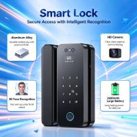 China Glass Door Smart Door Lock with Camera and Fingerprint Suitable for Glass Doors for sale